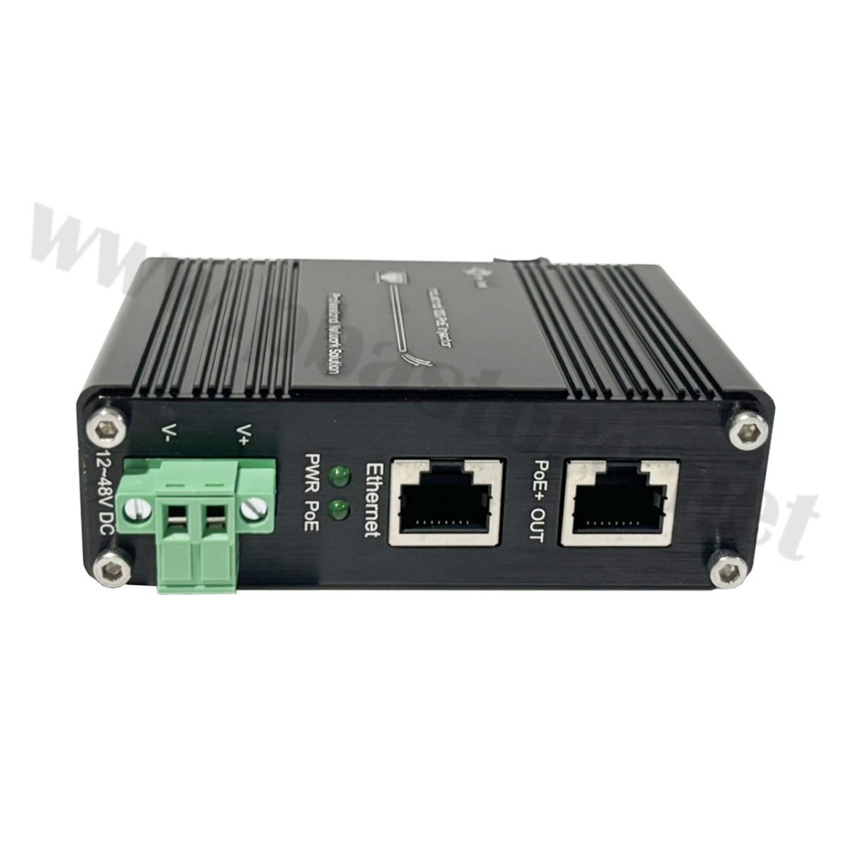 10G Industrial 30W POE+ Injector (12~48V DC Power Input) Standalone af/at 100M DIN Rail ยึดรางปี ...